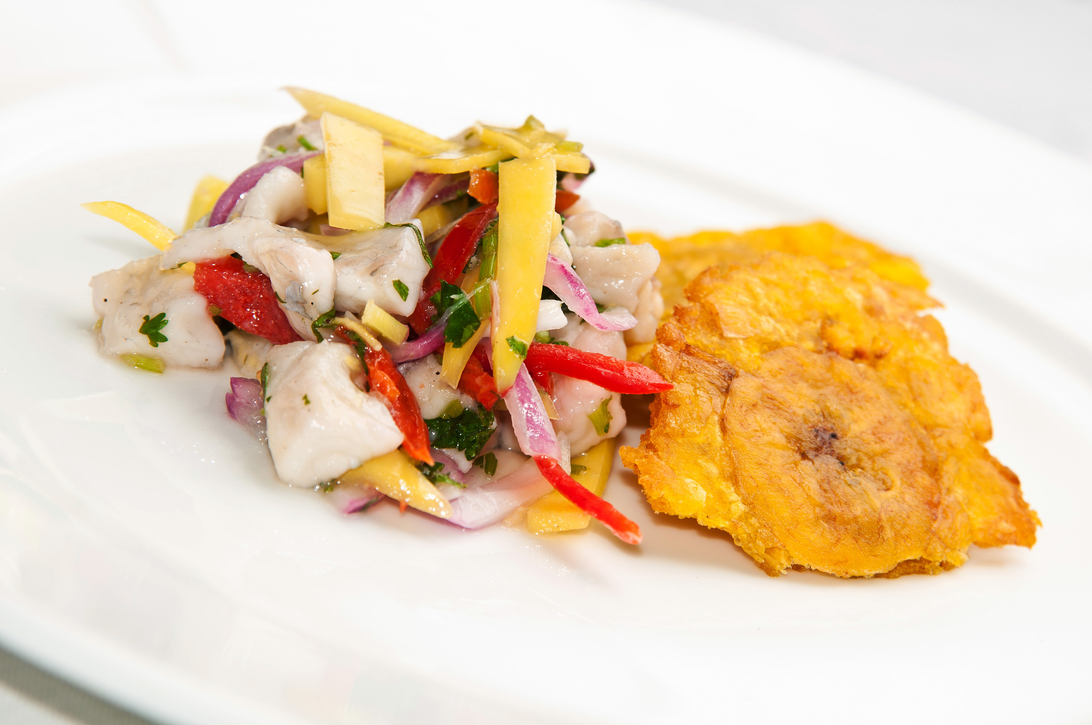 Mango, Red Bell Pepper, and Cilantro Rockfish Ceviche - Edible San Diego